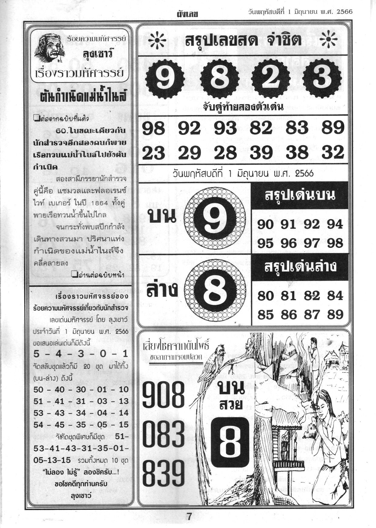 Thai Lotto 4PC Magazine Paper Comind Game 01-06-23 – Thai Lottery Win ...